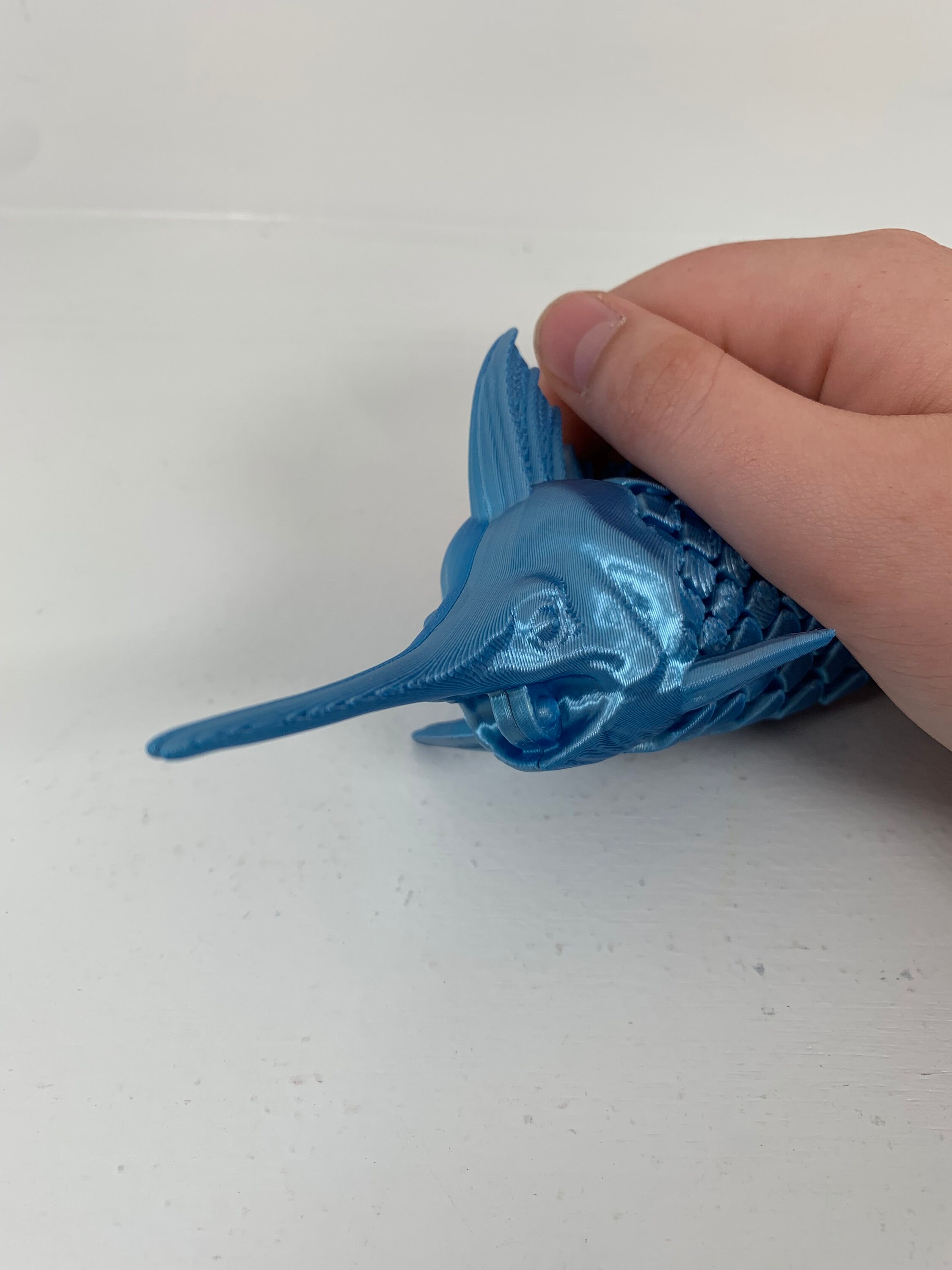 Fidget Marlin, 3D Printed Articulating Marlin Fish Flexi Fidget Toy for ...