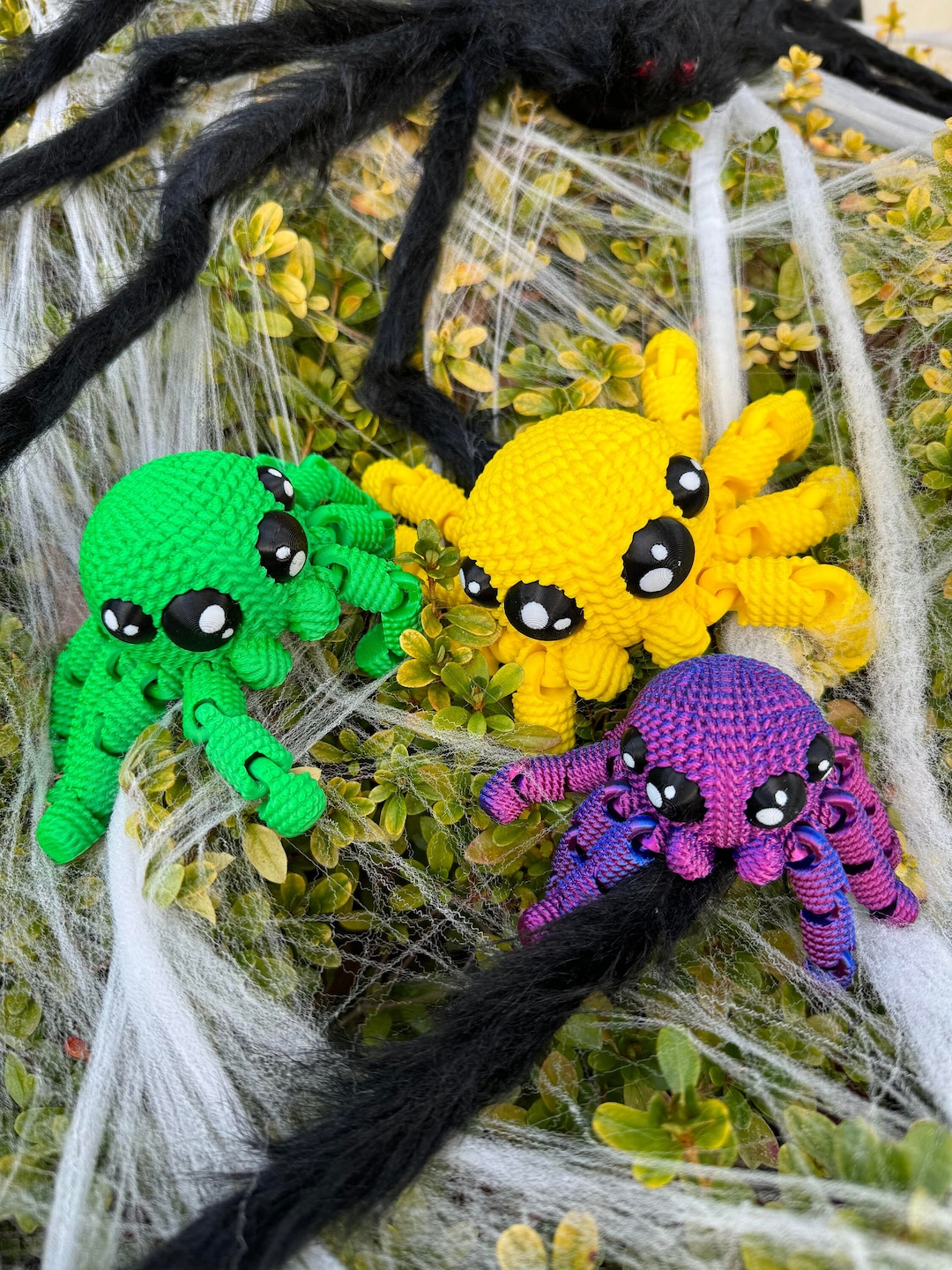 Halloween Spider Fidget Toy With Articulating Legs, 3D Printed Crochet ...