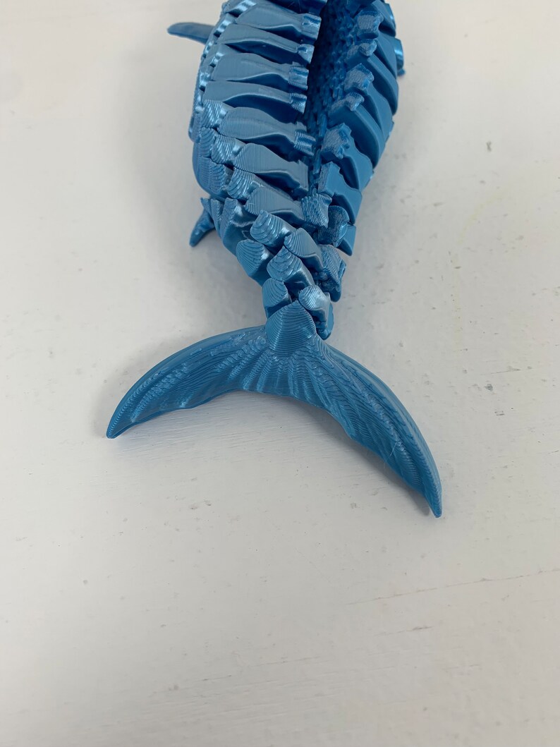 Fidget Marlin, 3D Printed Articulating Marlin Fish Flexi Fidget Toy for ...