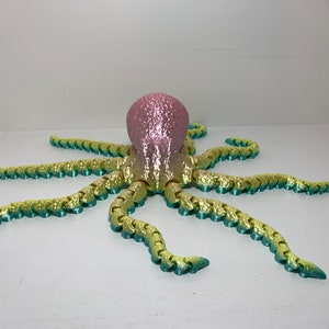 Octopus Fidget Toy, Lifelike Articulating 3D Printed Octopus Fidget ...
