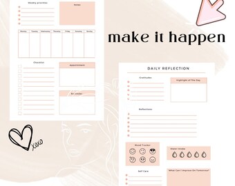 Daily Weekly & Monthly Planners / 3 Digital Planners for - Etsy