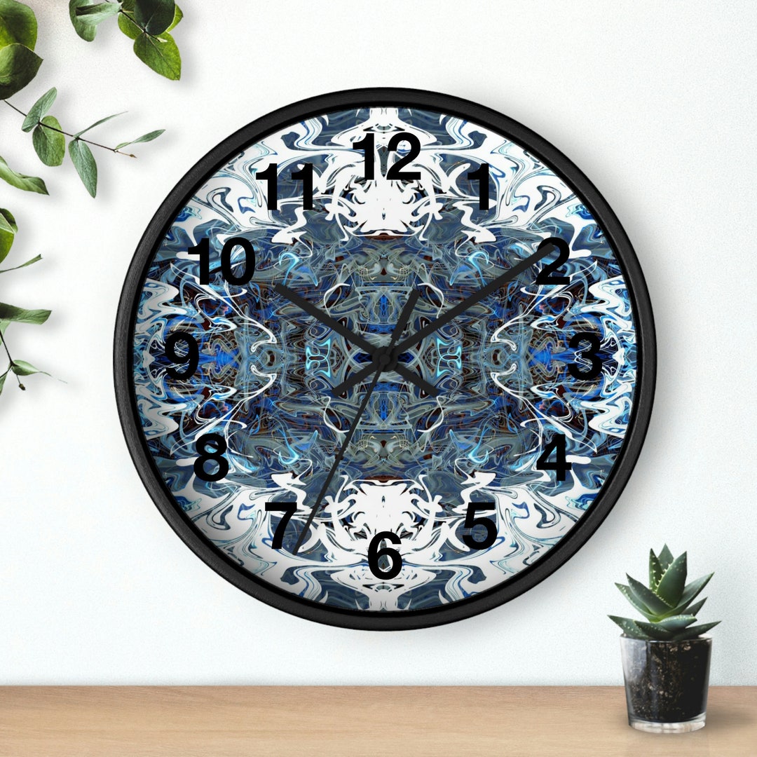 Wall Clock Abstract Art Wall Clock Vibrant Colors Wall - Etsy
