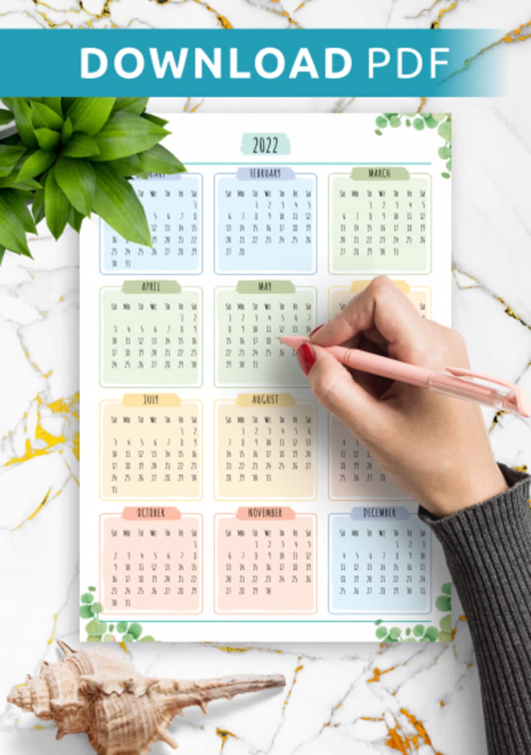 2023 & 2024 Calendar Printable PDF - Etsy