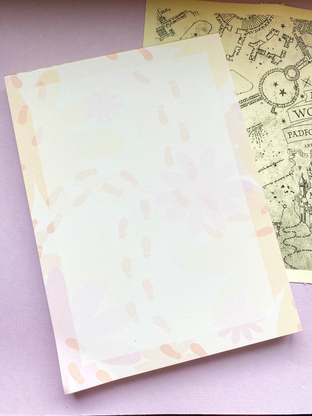 Map Footprints Notepad - Etsy