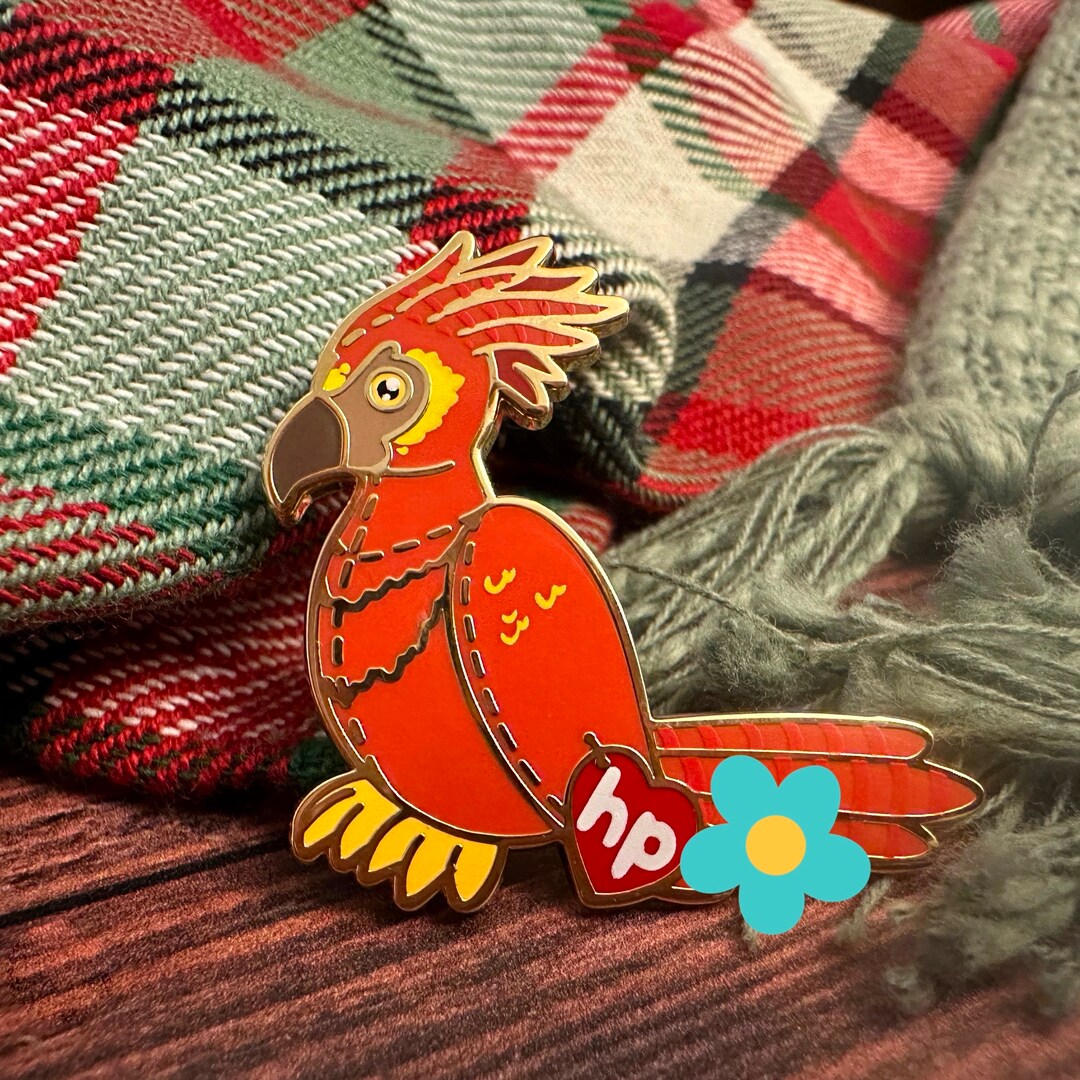 Phoenix Plushie Enamel Pin - Etsy