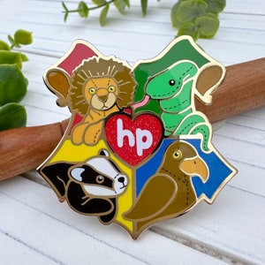 New Plushie School Crest Enamel Pin - Etsy