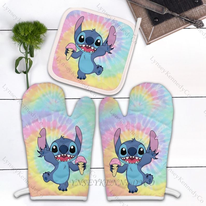 Disney Lilo and Stitch Combo 2 Oven Mitts and 1 Pot Holder - Etsy