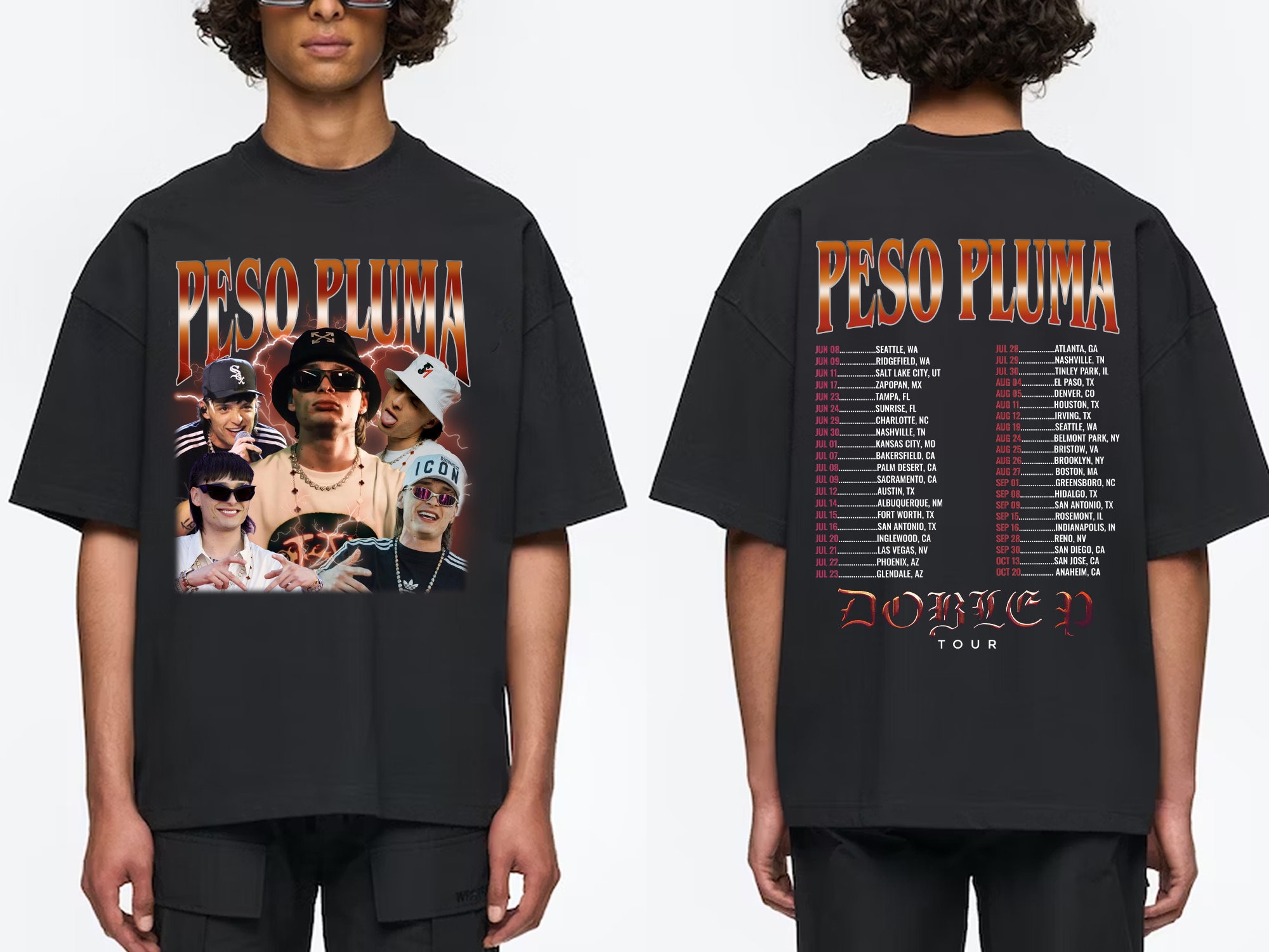 Peso Pluma Tour Shirt, Peso Pluma Doble P Tour 2023 Shirt, Peso Pluma ...