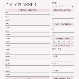 Daily Planner Notepad - Etsy