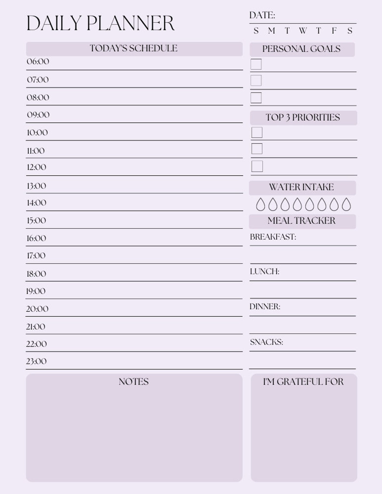 Daily Planner Notepad - Etsy