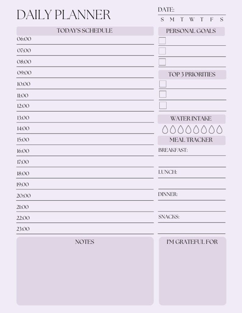 Daily Planner Notepad - Etsy