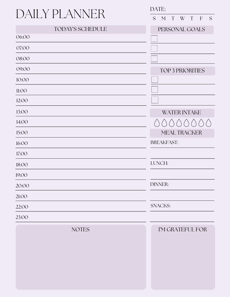 Daily Planner Notepad - Etsy