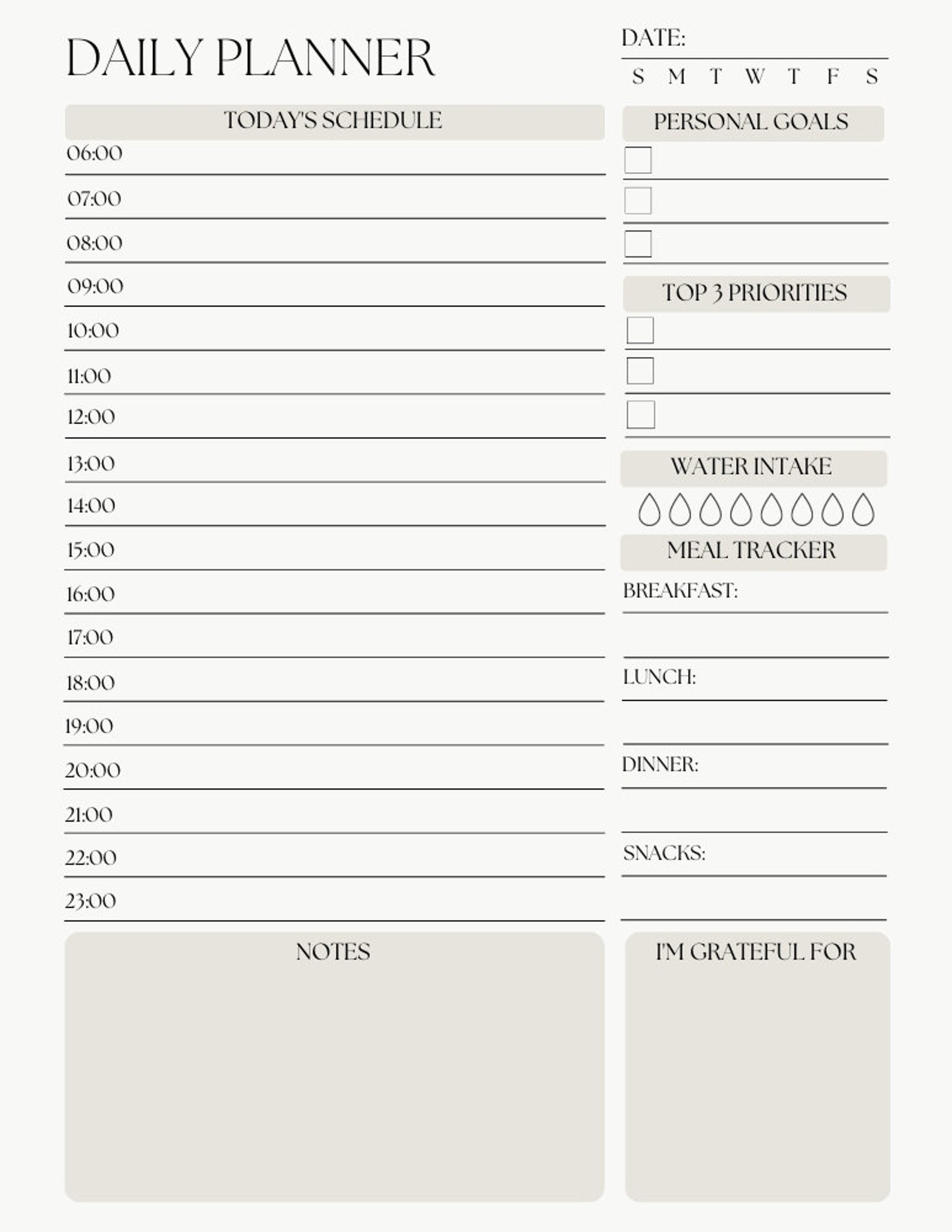 Daily Planner Notepad - Etsy