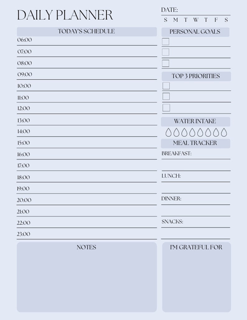 Daily Planner Notepad - Etsy