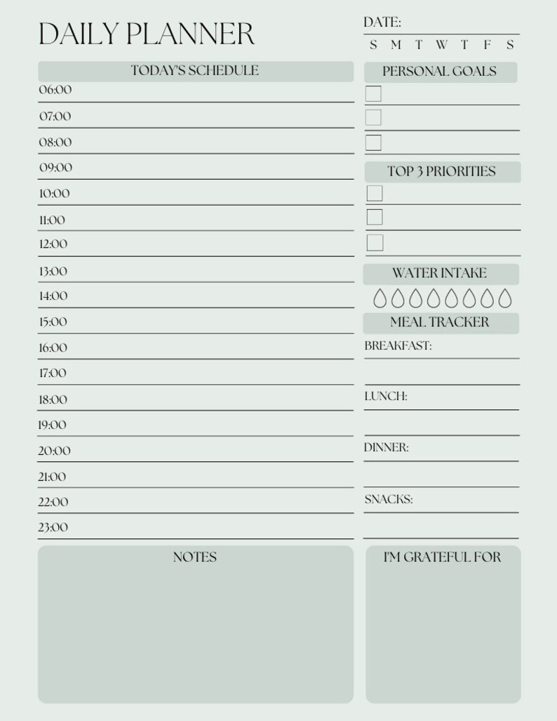 Daily Planner Notepad - Etsy