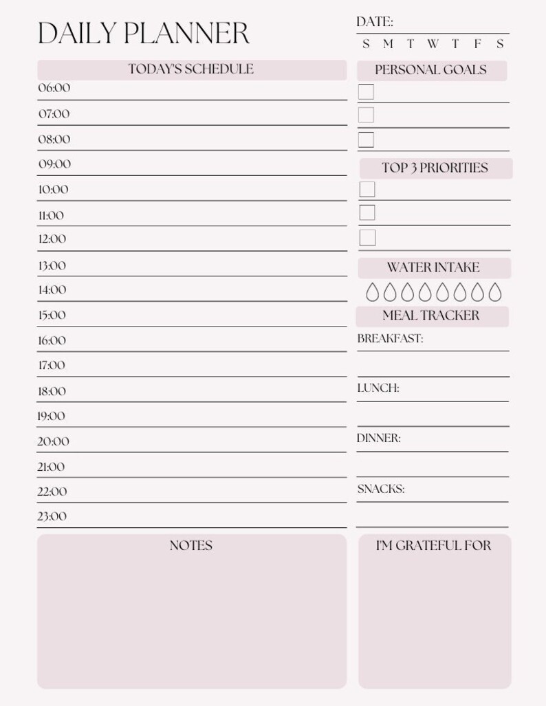 Daily Planner Notepad - Etsy