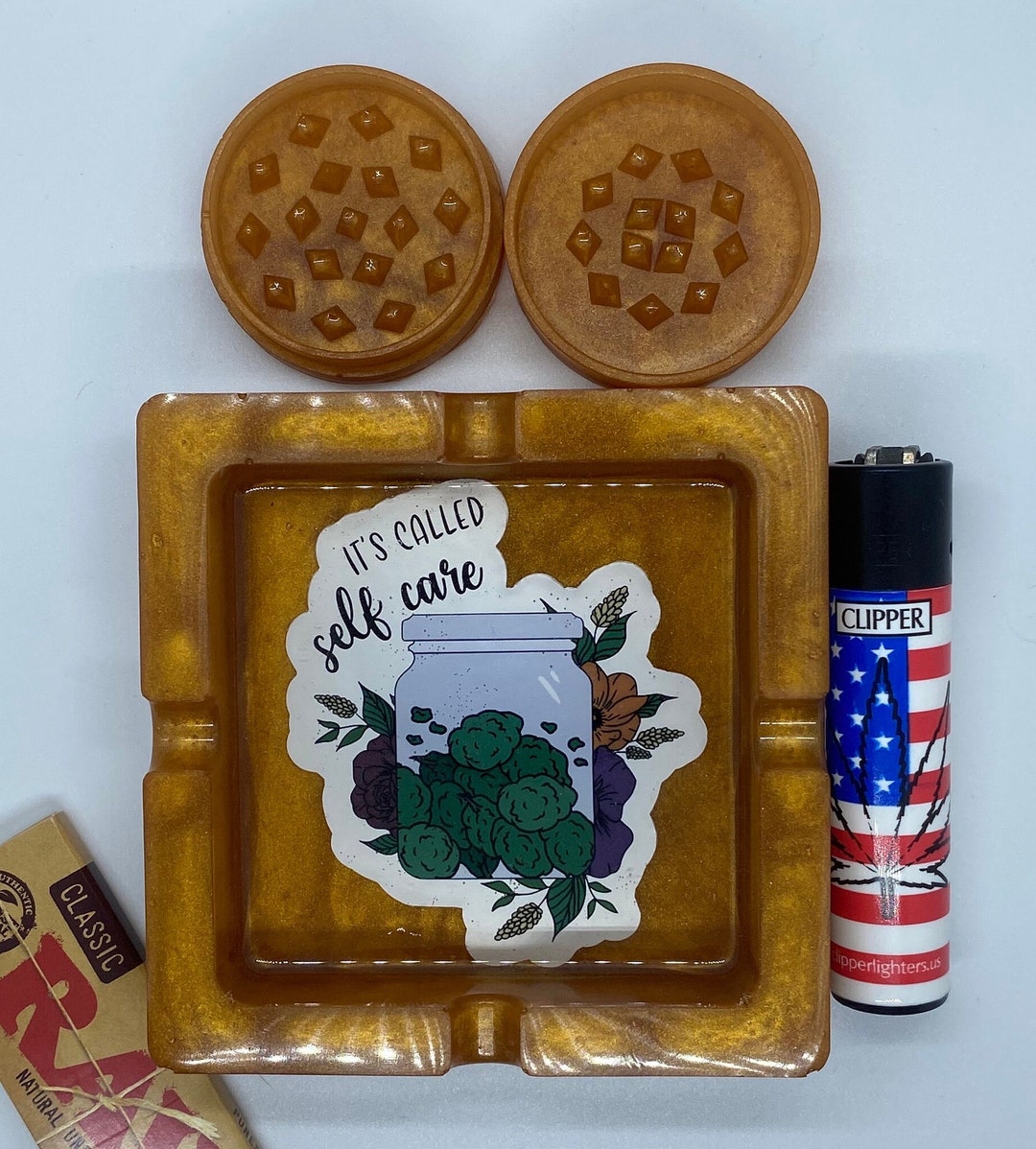 It's Called Self Care Ashtray & Mini Grinder Set - Etsy