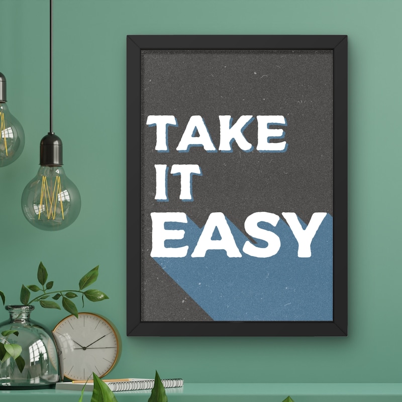 Take It Easy Poster - Etsy