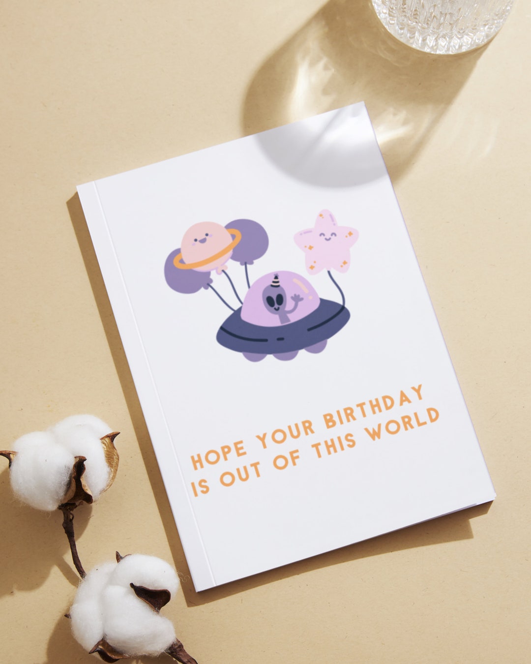 Alien Birthday Card - Cute Printable Outer Space Theme With UFO ...