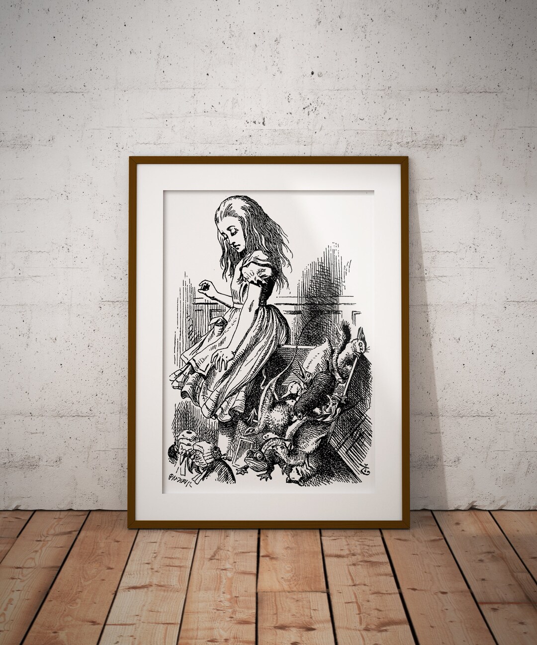Alice in Wonderland Wall Art Alice Tipping Over the Jurybox - Etsy
