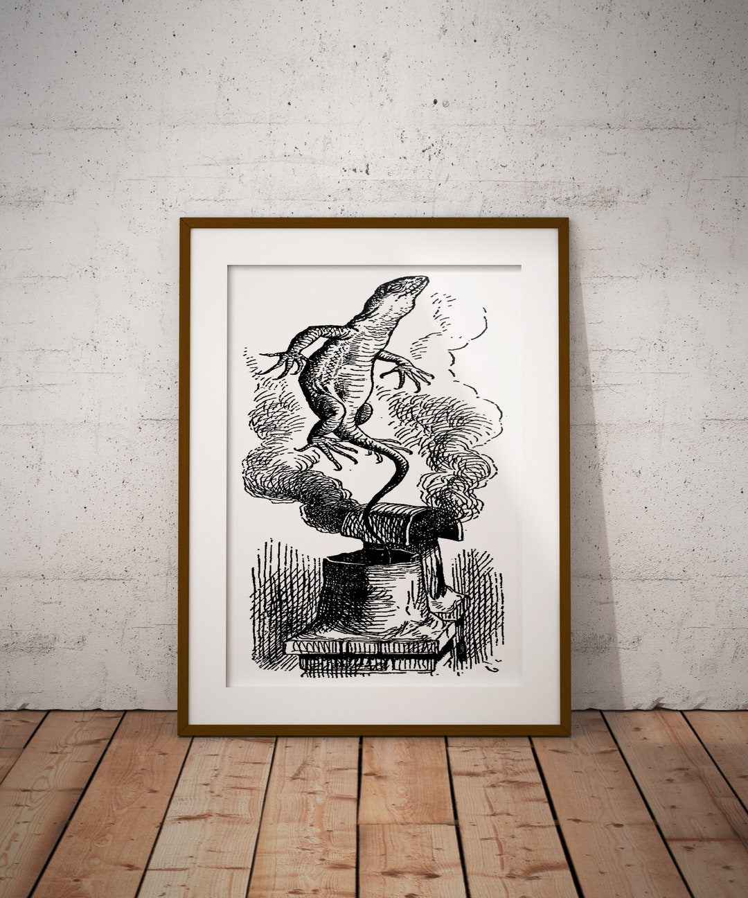 Alice in Wonderland Wall Art - Bill the Lizard - Etsy