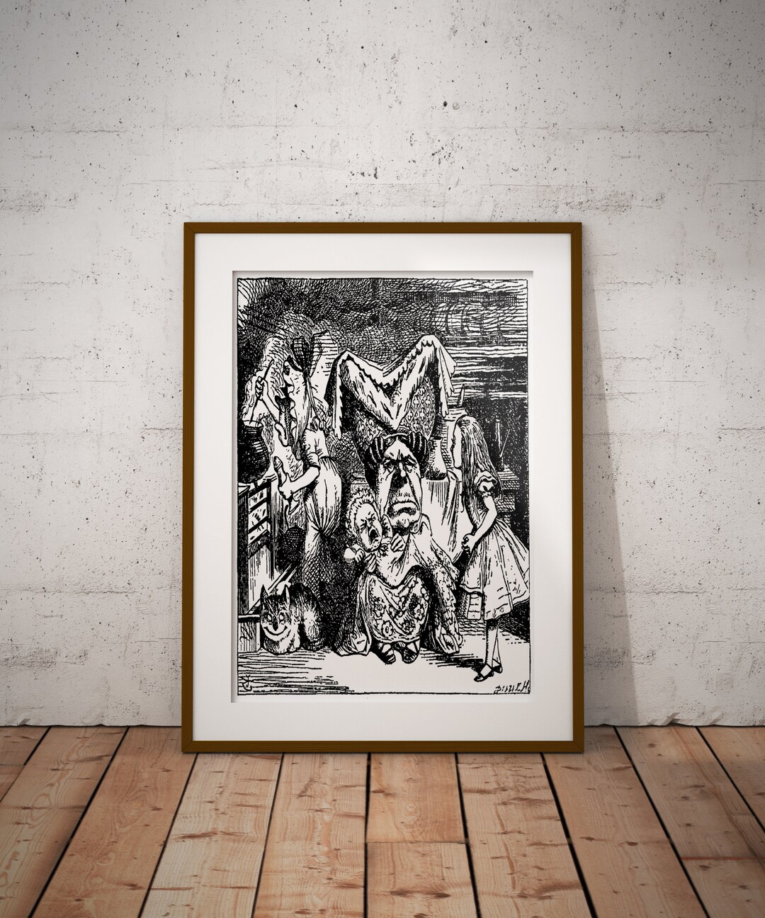 Alice in Wonderland Wall Art - Duchess Nursing A Baby - Etsy