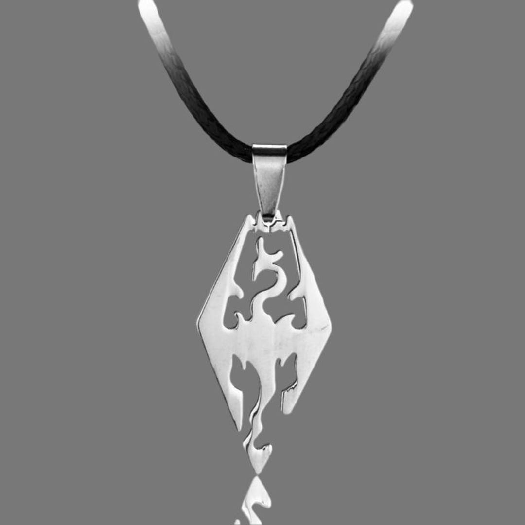Dragon Pendant Necklace Inspired by the Elder Scrolls Skyrim Iconic ...