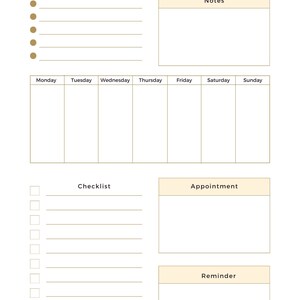 Weekly Planner Printable, PDF, Instant Download, A4/A5/A3/US Letter ...