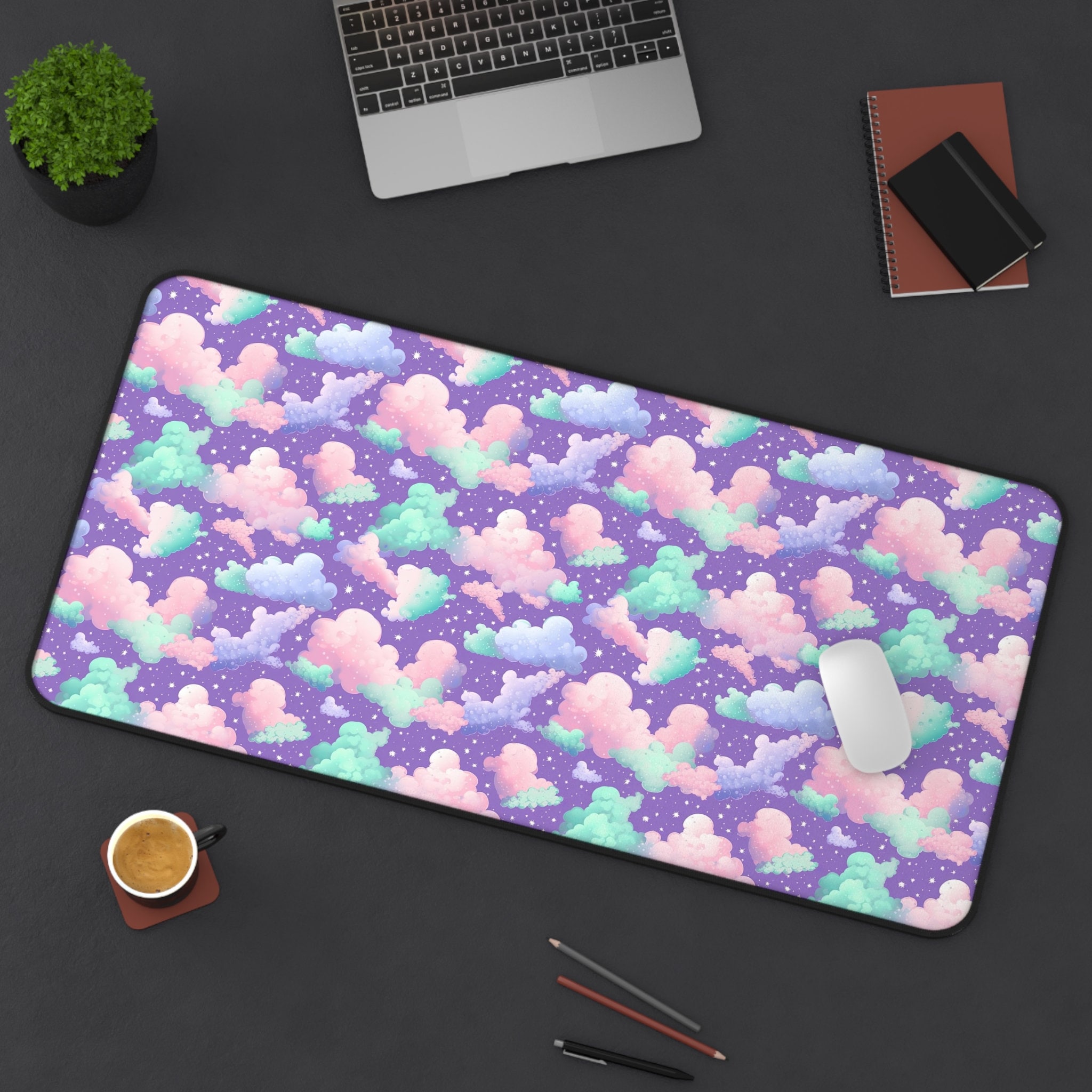 Cloud Desk Mat Aesthetic, Custom Desk Mat, Large Gaming Desk Mat, Craft ...