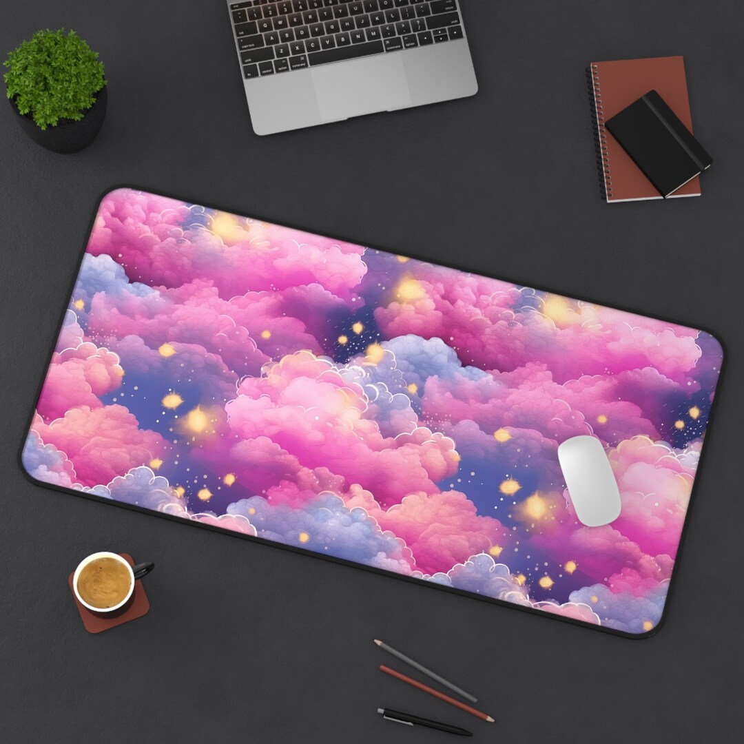 Cloud Desk Mat Aesthetic, Custom Desk Mat, Large Gaming Desk Mat, Craft ...