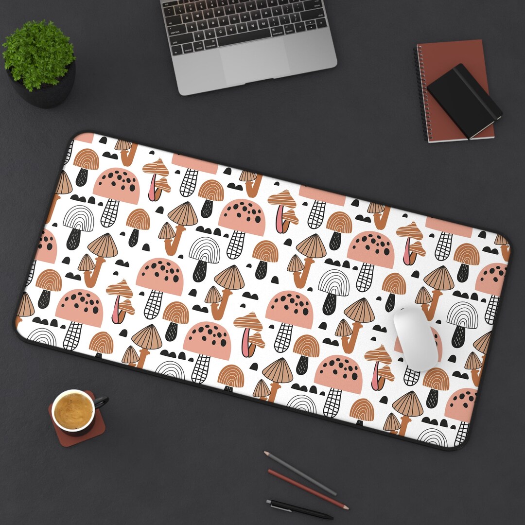 Mushroom Desk Mat Aesthetic, Custom Desk Mat, Large Gaming Desk Mat ...