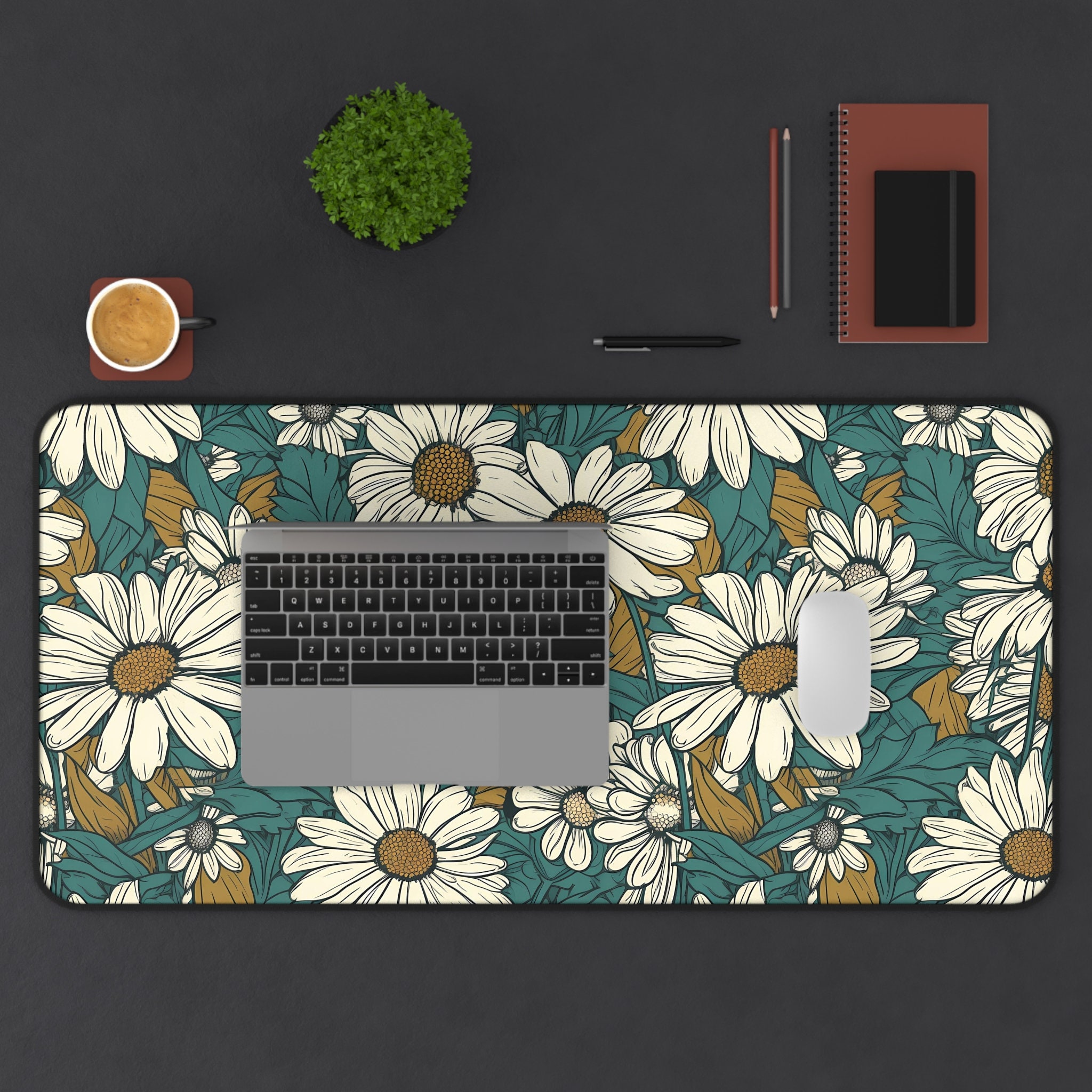 Floral Desk Mat Aesthetic Custom Desk Mat Large Gaming Desk - Etsy