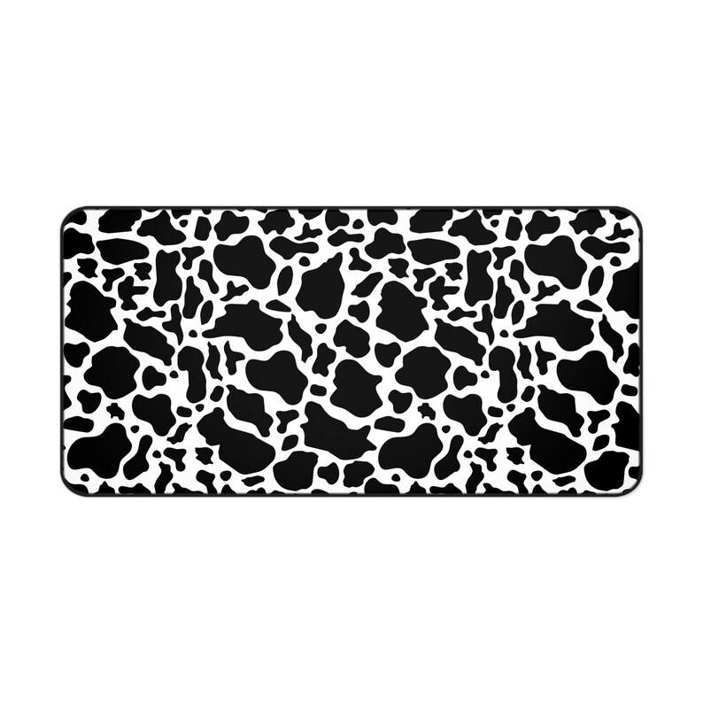 Cow Print Desk Mat Aesthetic Custom Desk Mat Large Gaming - Etsy
