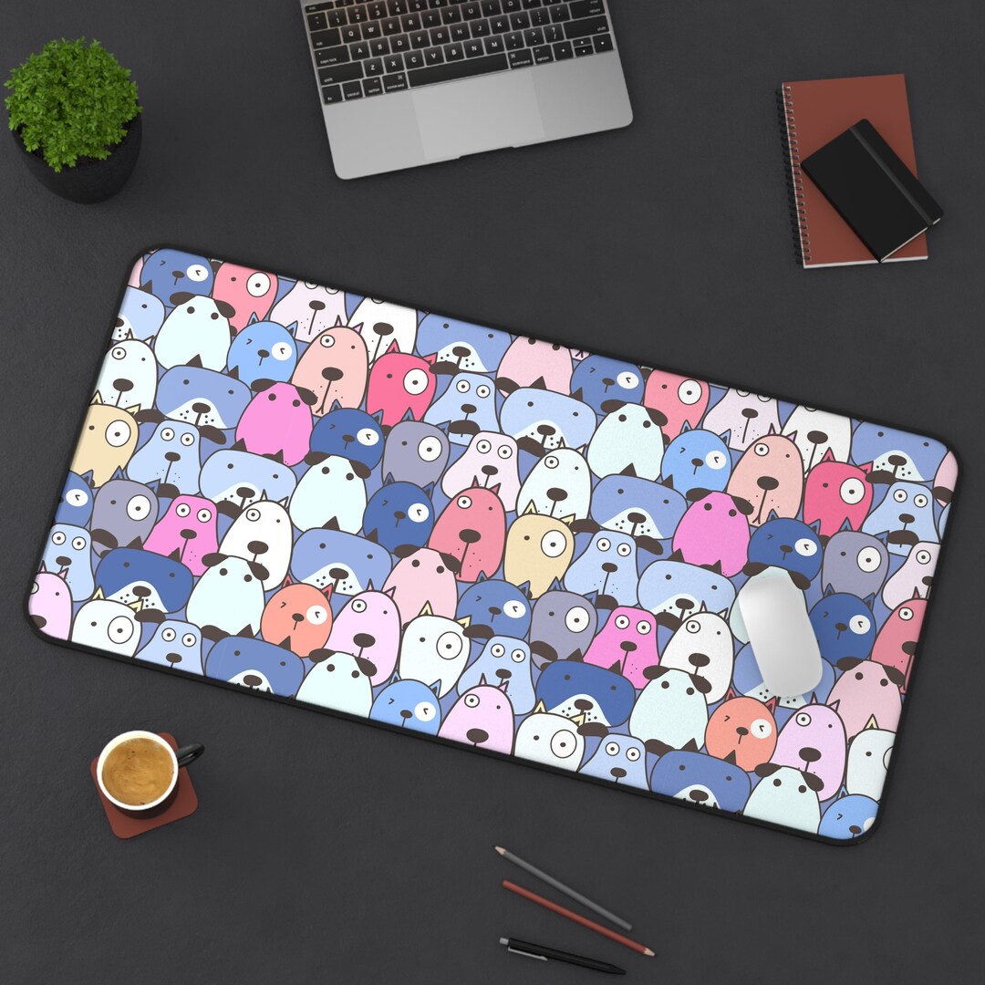 Dog Desk Mat Aesthetic Custom Desk Mat Large Gaming Desk - Etsy