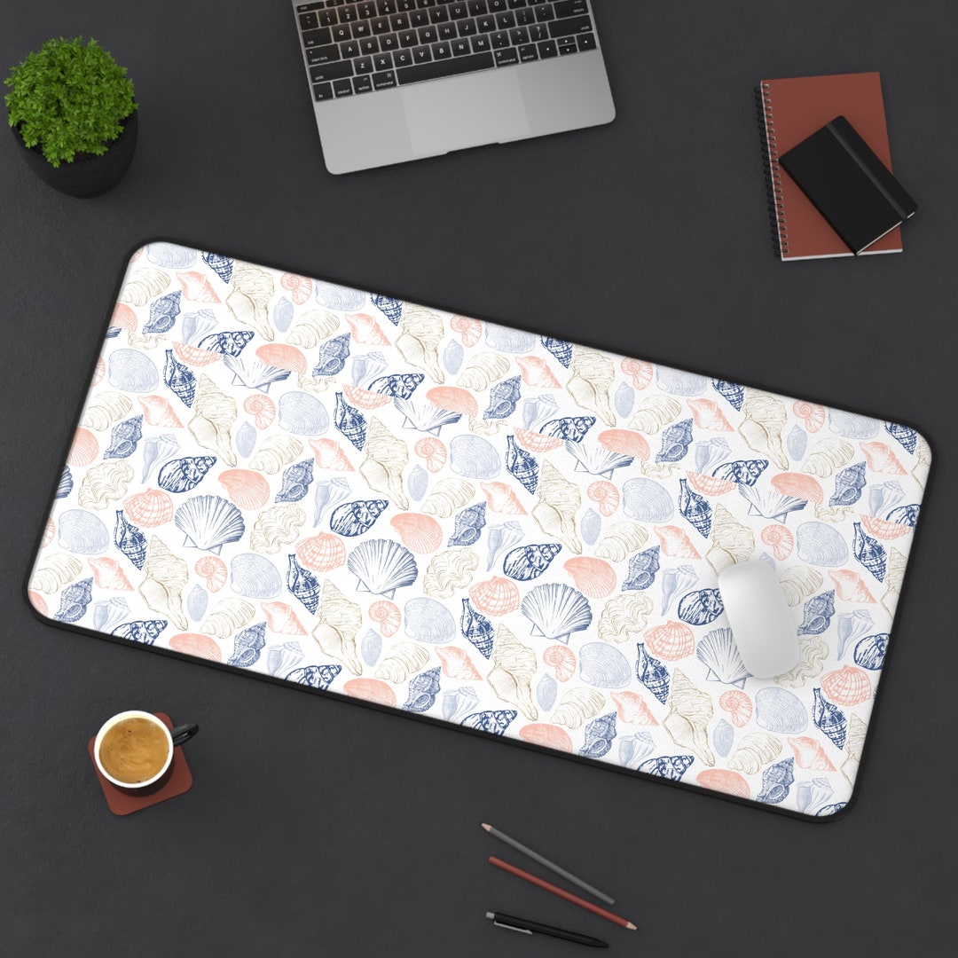 Seashell Desk Mat Aesthetic, Custom Desk Mat, Large Gaming Desk Mat ...