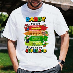 Personalized Super Mario Dad Shirt, Dada Daddio Dad Bruh, Father's Day ...
