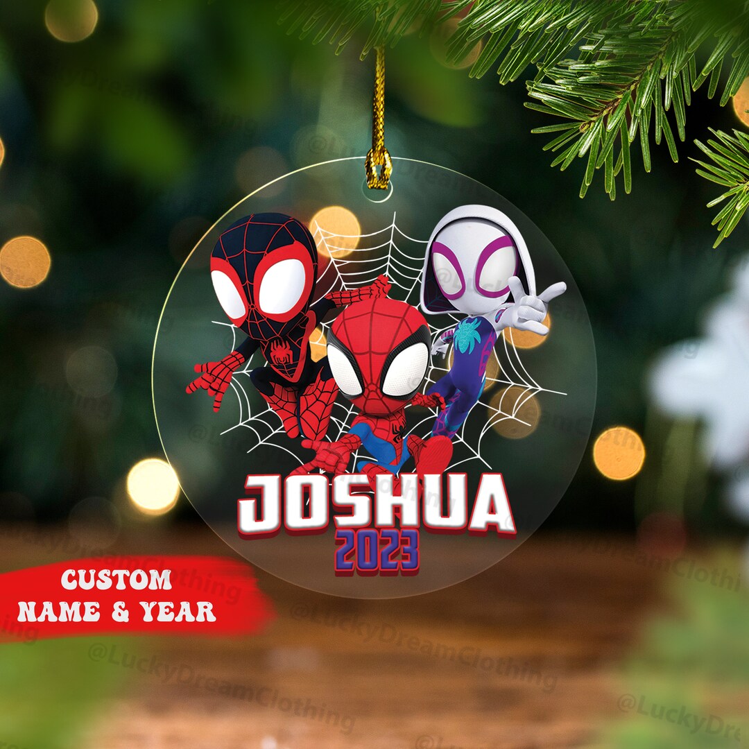 Personalized Spidey and His Amazing Friends Ornament, Custom Name ...