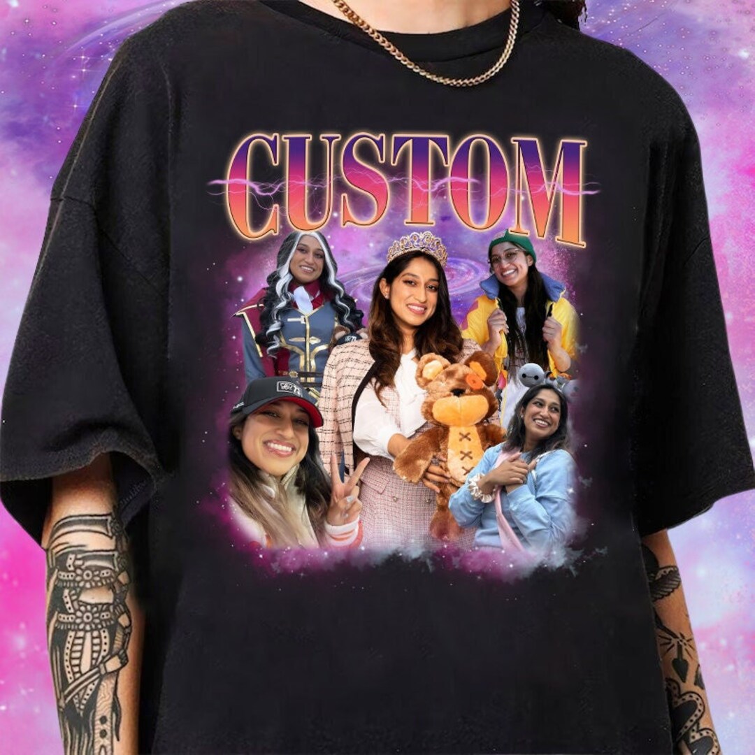 Custom 90s Vintage Bootleg Shirt, Custom Photo Shirt, Custom Your Own ...