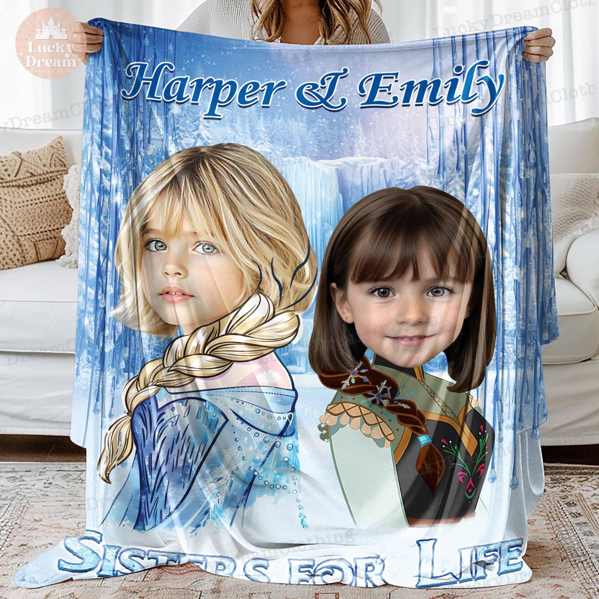 Personalized Disney Fairy Tale Frozen Sisters Elsa and Anna Princess ...