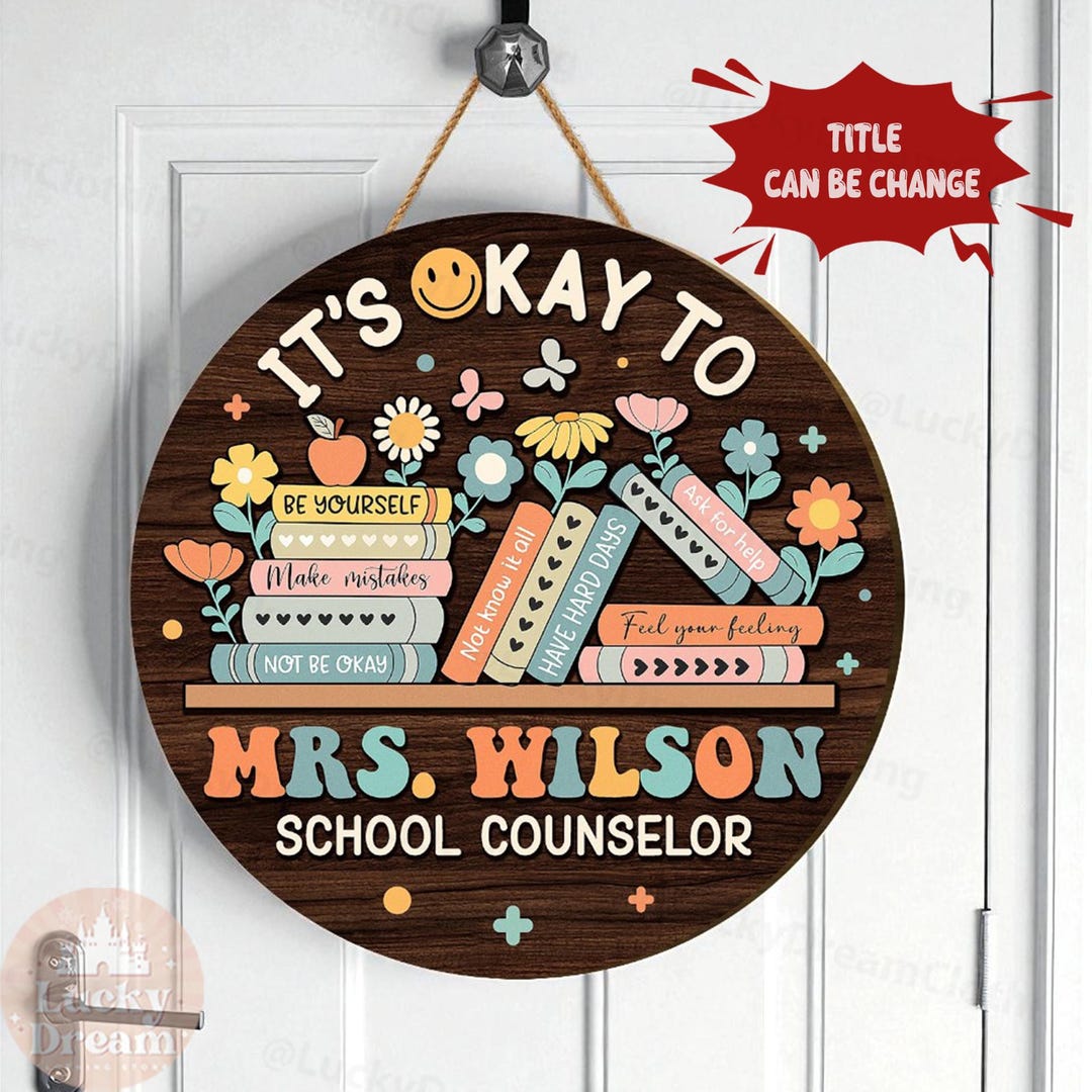Personalized Teacher Name Door Sign, Teacher Gifts, Classroom Decor ...