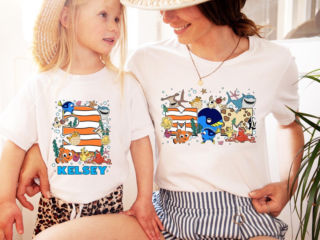 Custom Mom Dad Finding Nemo Themed Shirt, Family Matching Tee, Nemo ...