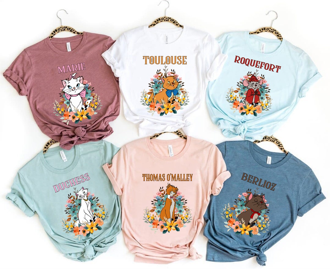 Retro Floral Disney Cats Shirt, Magic Kingdom WDW Unisex Shirt Family ...