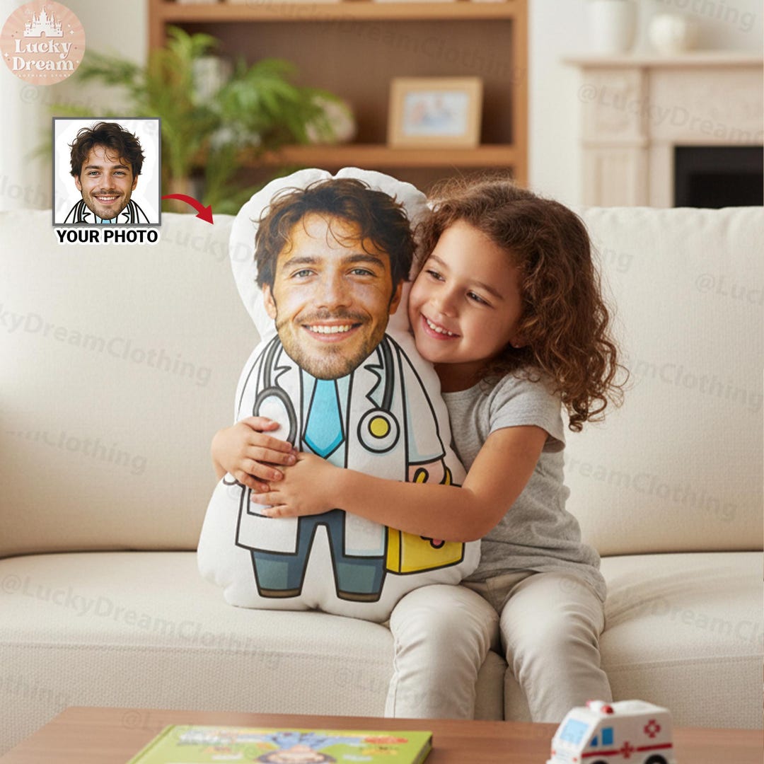 Personalized Photo Career Pillow, Custom Face Profession Character ...