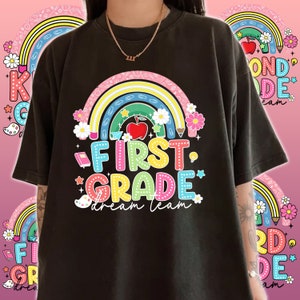 Comfort Colors Cute Girls First Grade Shirt, Gifts for Back to School ...