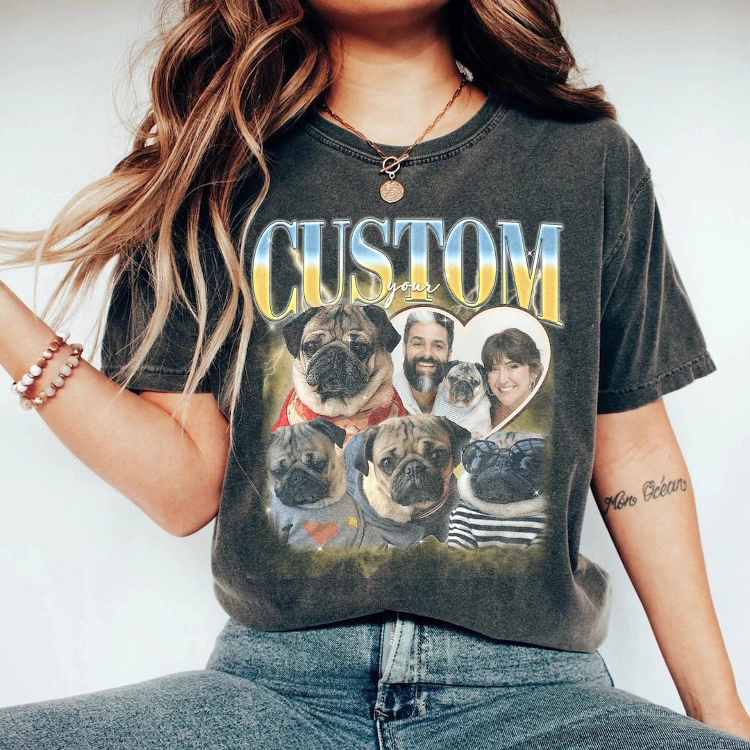 Comfort Colors® CUSTOM Vintage Pet Tshirt Pet Photo + Name Custom Dog ...