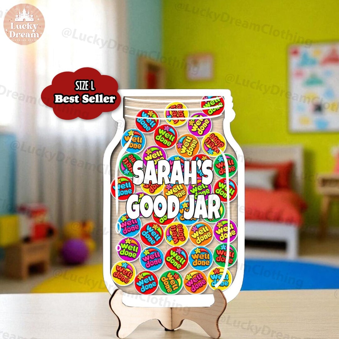 Personalized Good Behavior Reward Jar for Kids, Cute Motivation Reward ...