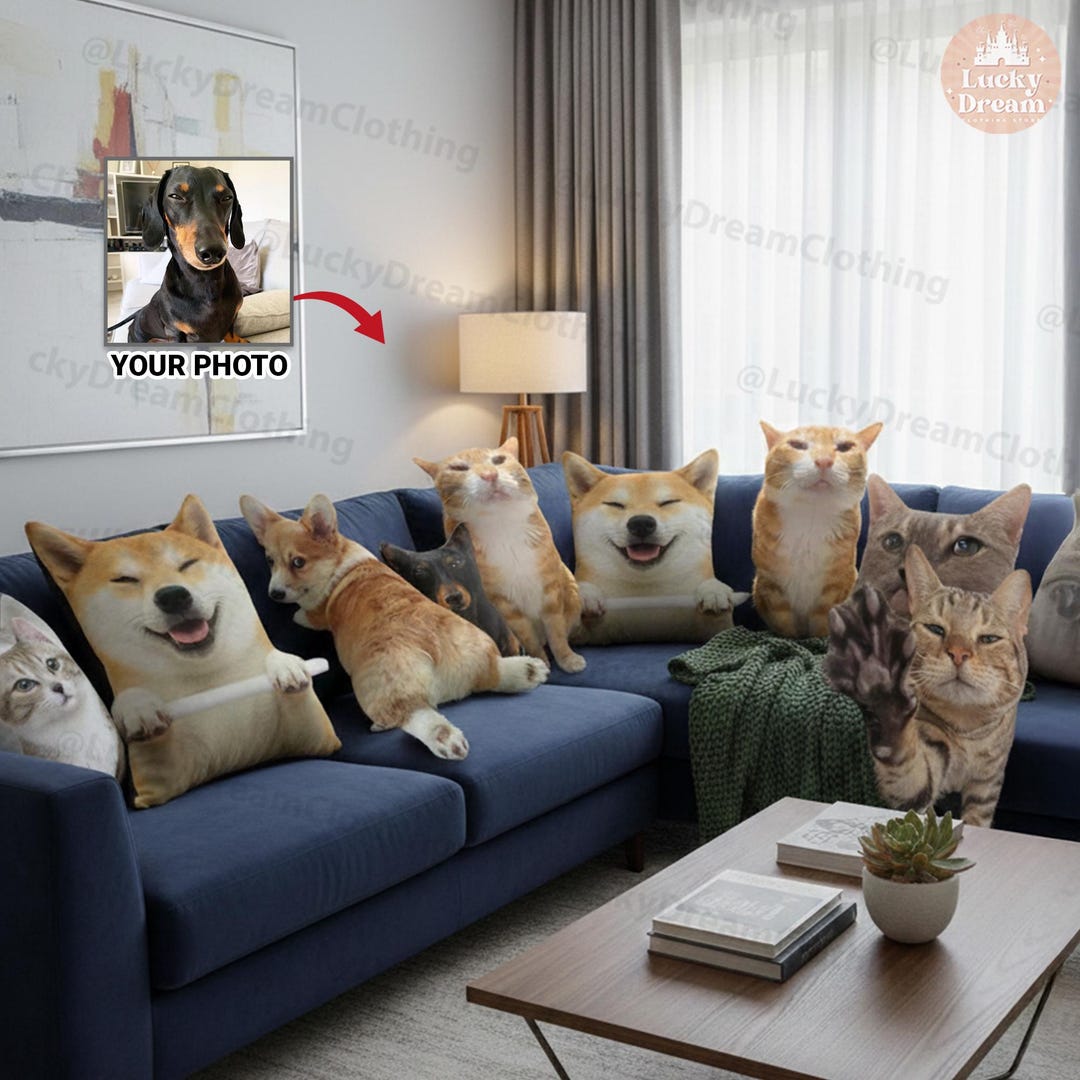 Funny Ugly Cat Pillow, Custom Pet Photo Pillow, Silly Cat Body Pillow ...