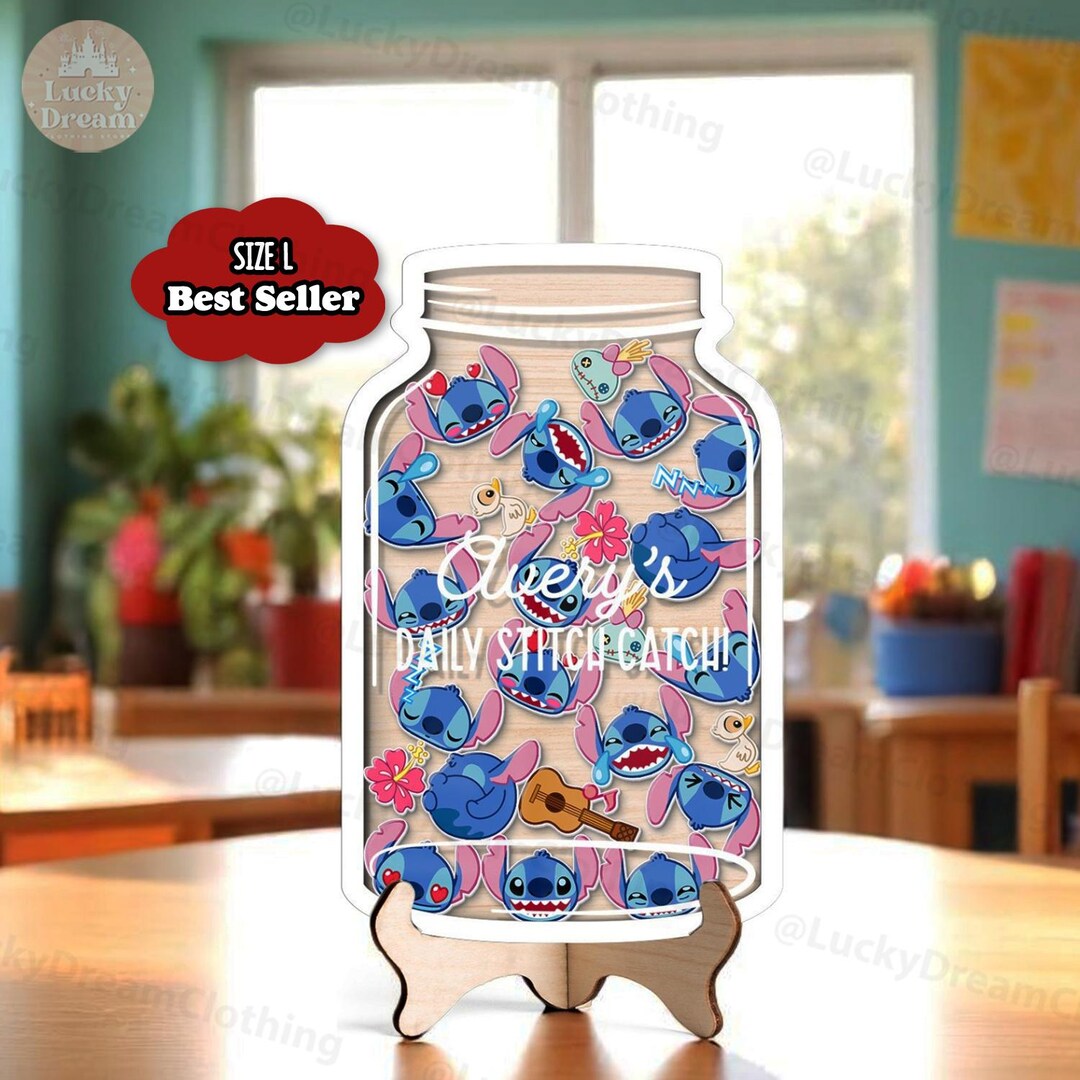 Personalized Disney Stitch Reward Jar for Kids, Back to School Gift ...