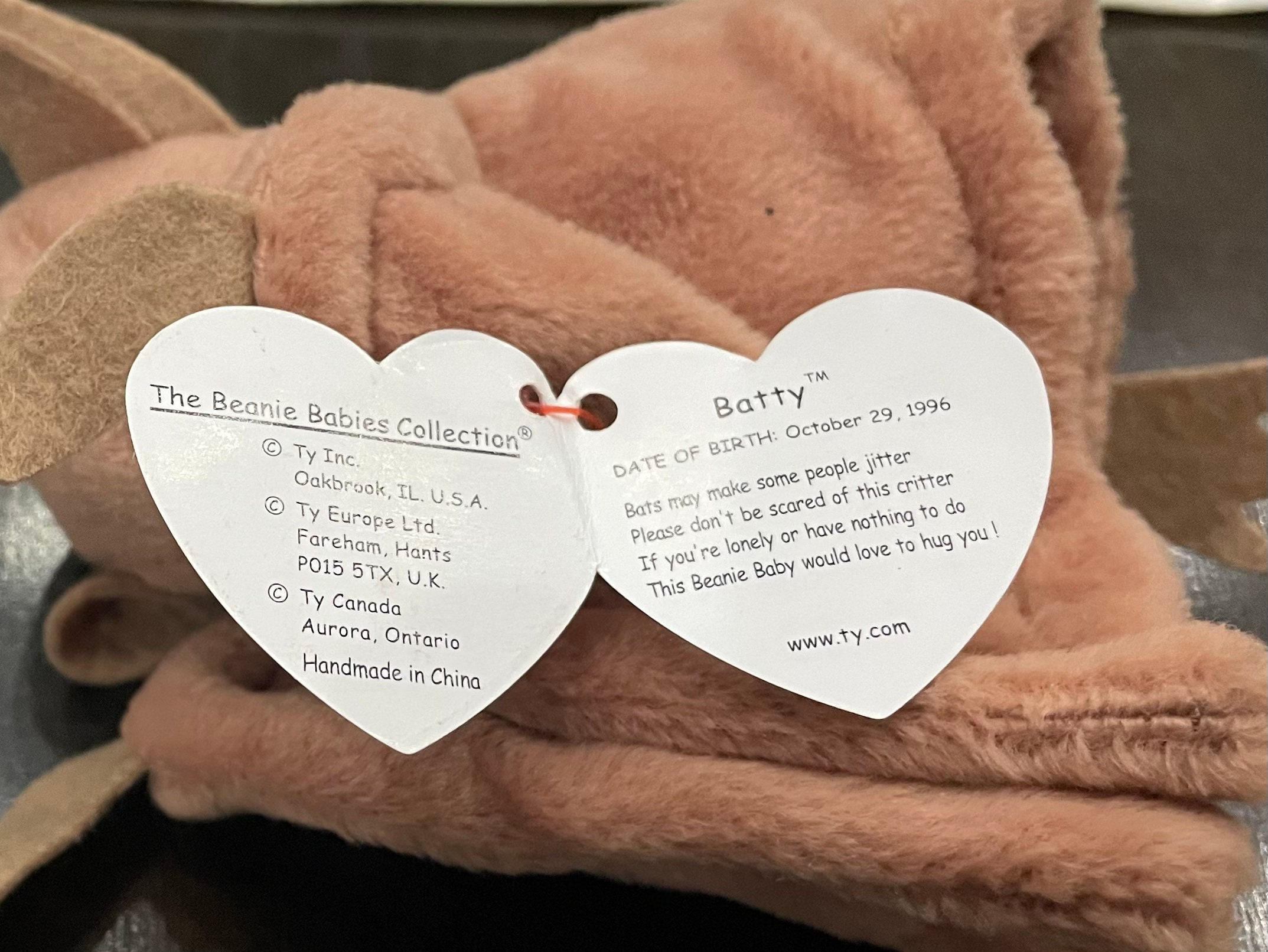 Batty the Bat Beanie Baby. - Etsy