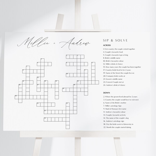 Sip and Solve Wedding Game - Etsy